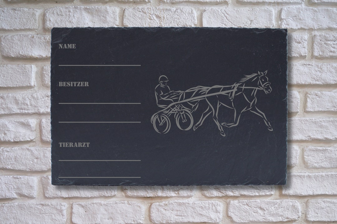 Box Sign for Trotters, Stable Sign Personalized for Sport Horses, Name ...