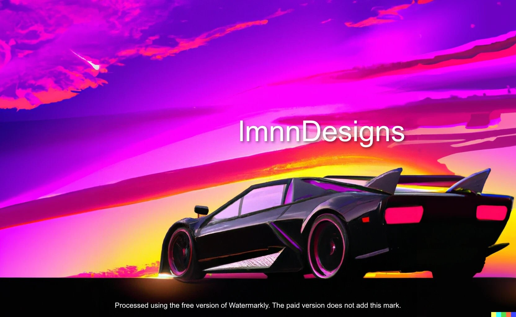 10 Original Synth-wave Sports Car Wallpaper Designs - Etsy