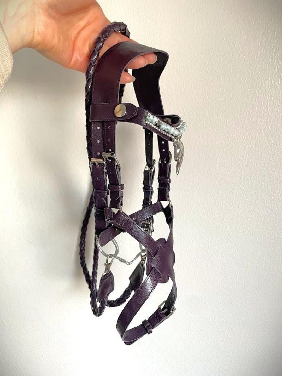 Hobbyhorse Mexican Bridle With Bit & Braided Reins, Fully Adjustable ...