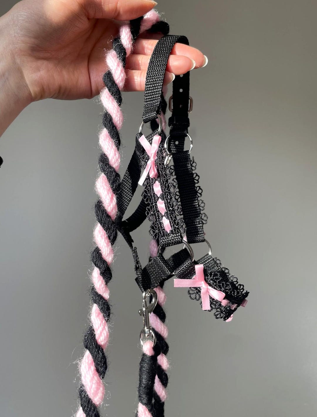 Hobbyhorse Halter and Lead Rope Set Adjustable Hobby Horse Head Collar ...