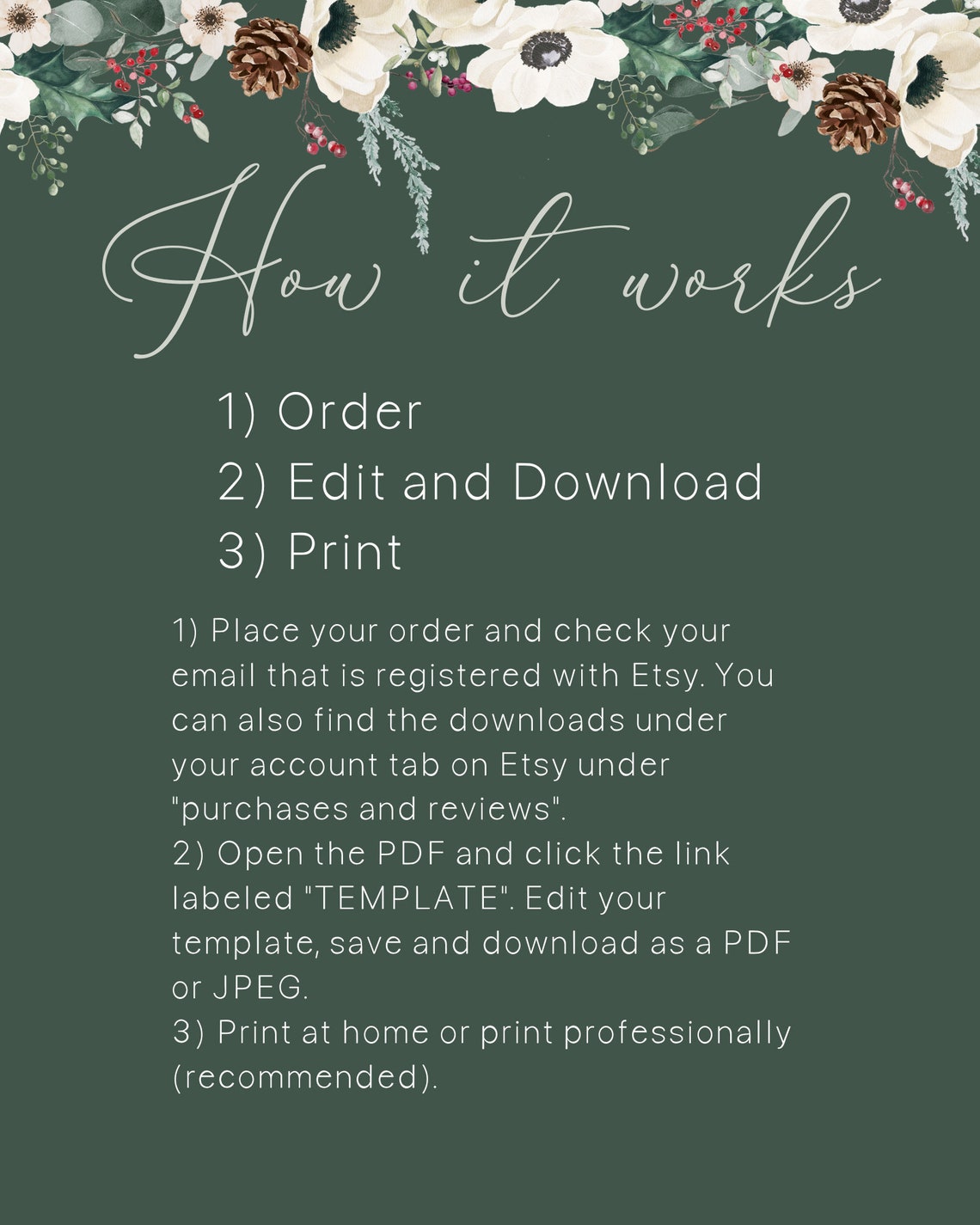 Winter Wedding Bundle, Winter Wedding Invitation, Winter Wedding ...