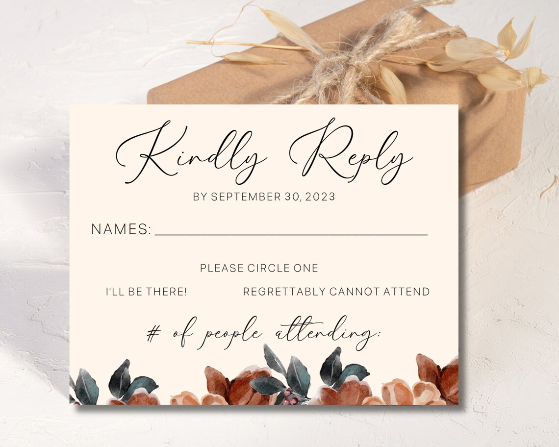 Fall Wedding Bundle, Fall Wedding Invitation, Autumn Wedding Bundle ...