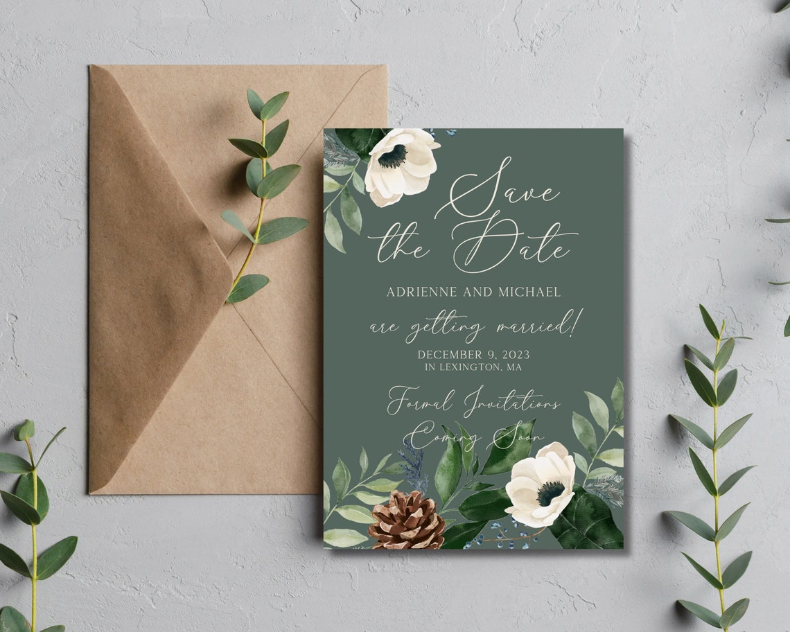 Winter Wedding Bundle, Winter Wedding Invitation, Winter Wedding ...