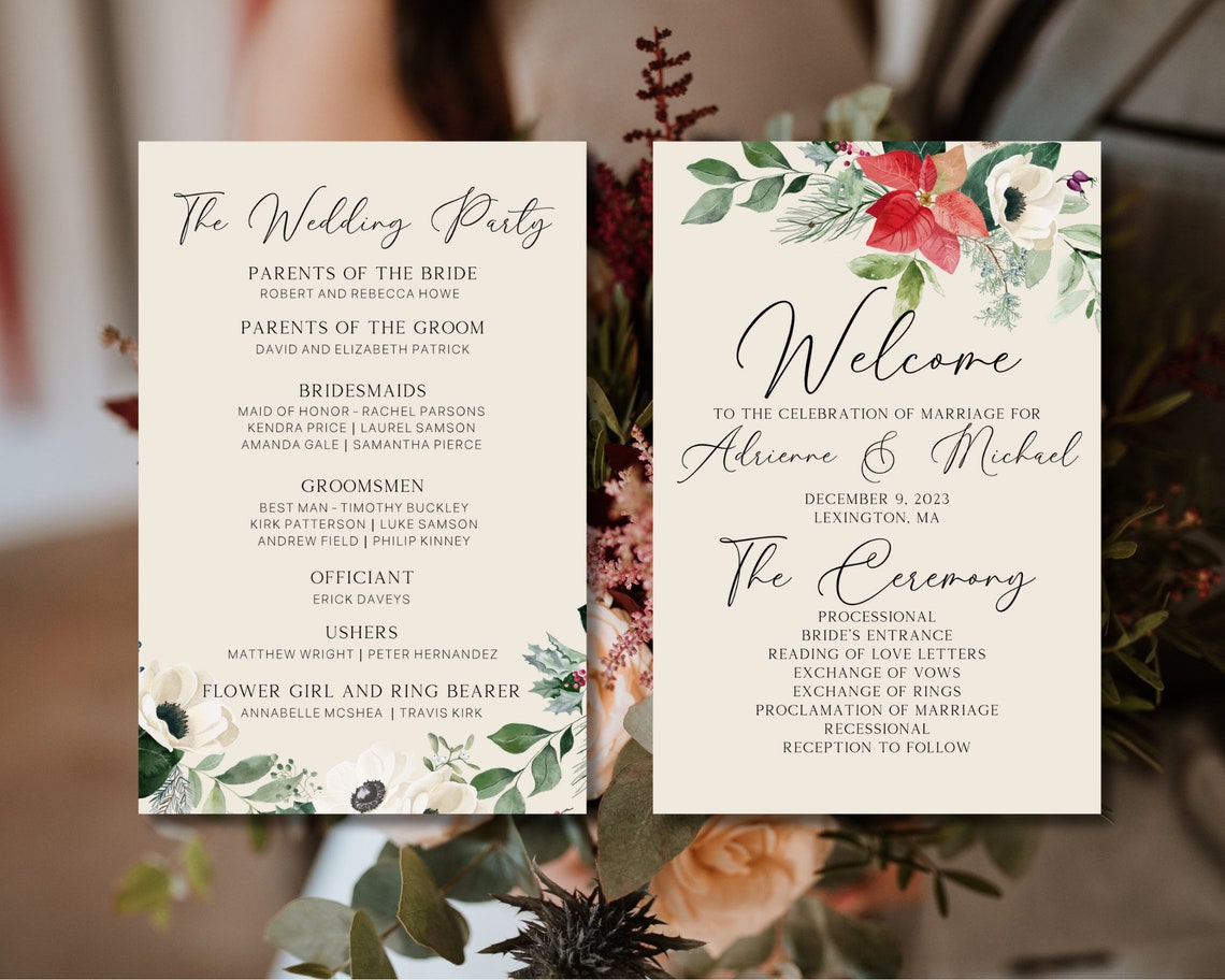 Winter Wedding Bundle, Winter Wedding Invitation, Winter Wedding ...