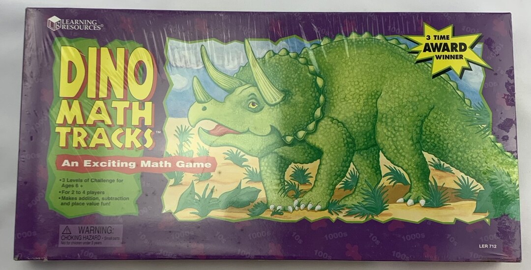 Dino Math Tracks by Learning Resources Brand New Sealed FREE - Etsy