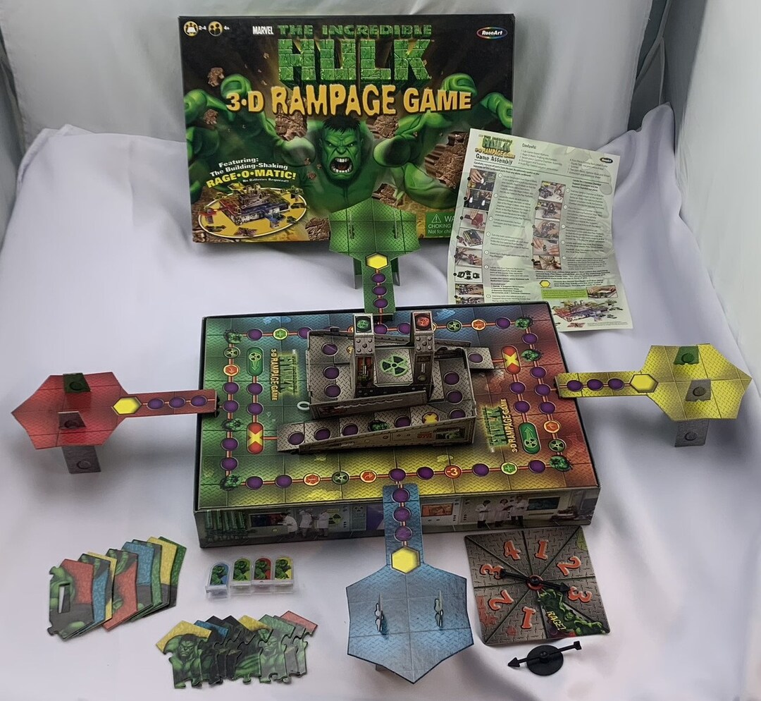 2003 the Incredible Hulk 3-D Rampage Board Game by Roseart - Etsy