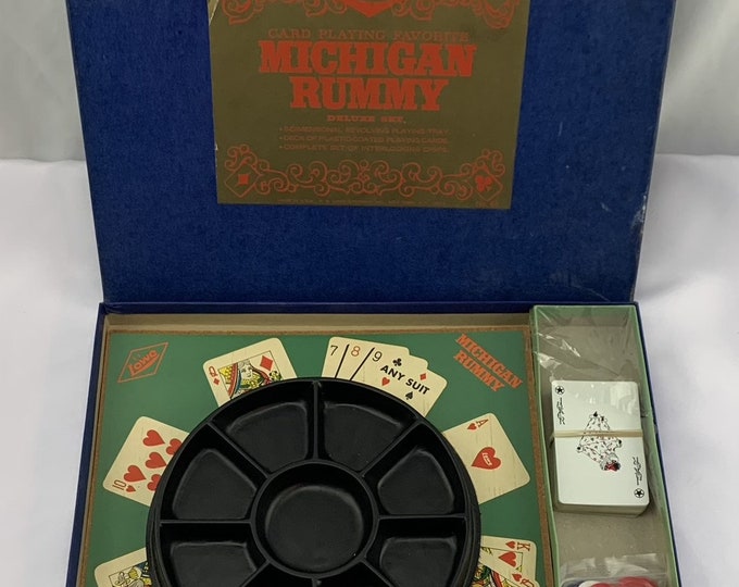 1963 Deluxe Michigan Rummy Game by E.S. Lowe Complete in Great ...