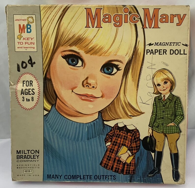 1966 Magic Mary Magnetic Paper Doll Milton Bradley in Good - Etsy