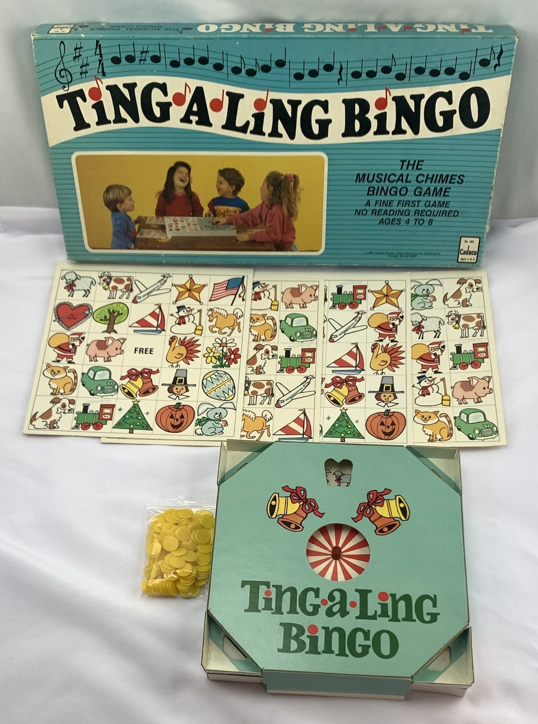 1968 Ting A Ling Bingo Game by Cadaco Complete in Very Good - Etsy