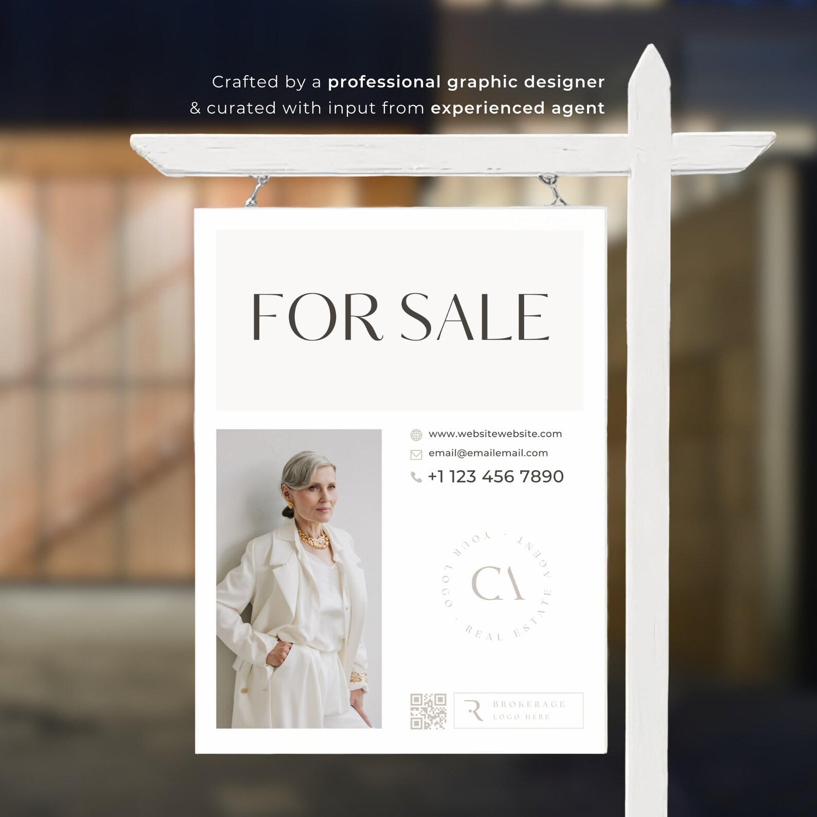 Real Estate Yard Sign for Sale | With Photo and Rider Signs, Canva ...