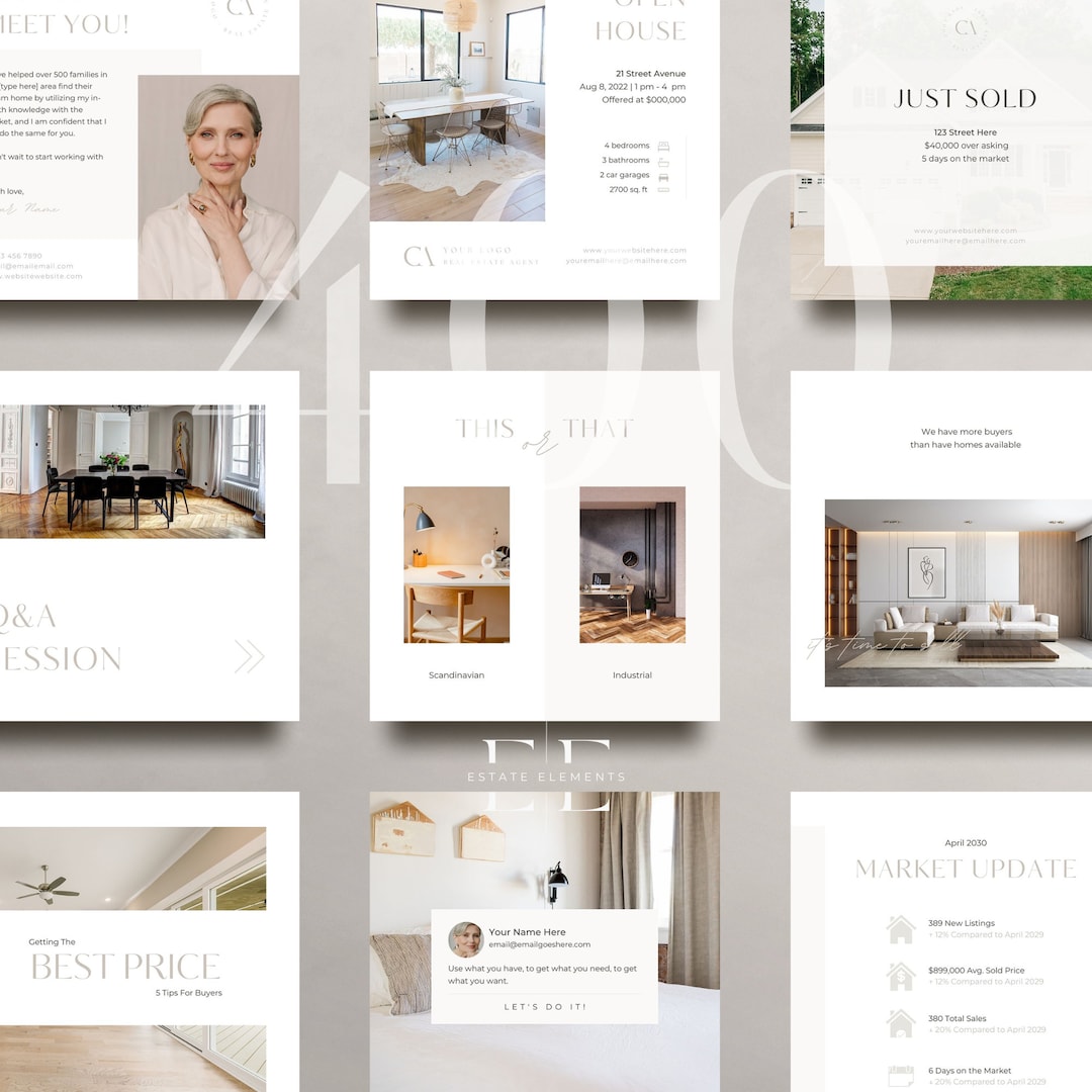 400 Real Estate Post Templates for Social Media | Agent Realtor ...