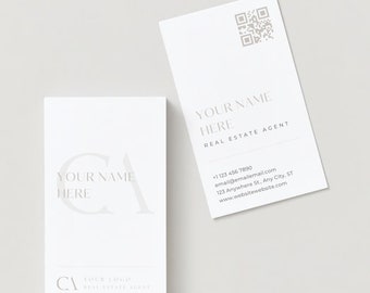 Lux REAL ESTATE Business Cards, Realtor Business Cards, QR Code ...