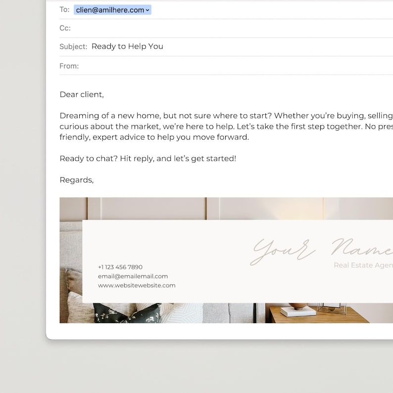 BUNDLE: Real Estate Email Signature Templates, 7 Designs in 2 Sizes ...