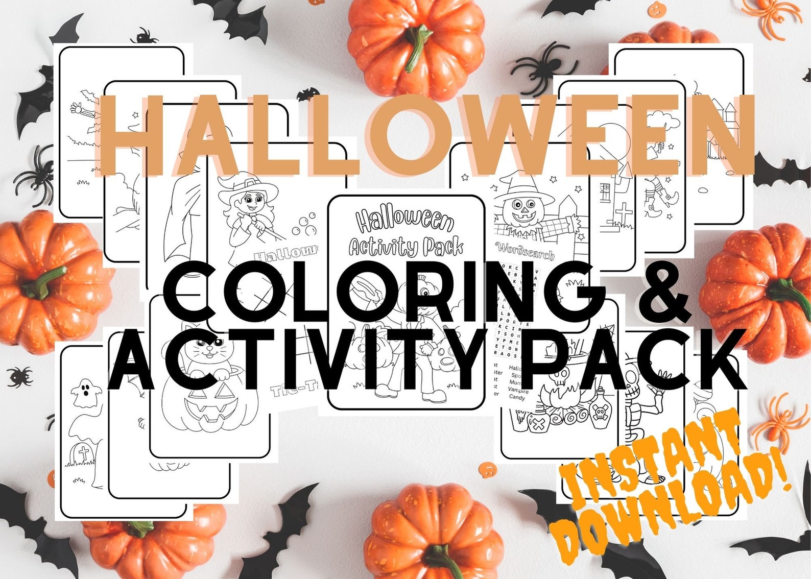 Halloween Coloring and Activity Pack Digital Download Toddler - Etsy