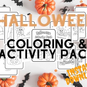 Halloween Coloring and Activity Pack Digital Download Toddler - Etsy
