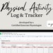 Physical Activity Log, Fitness Tracker Google Sheets (digital Download ...