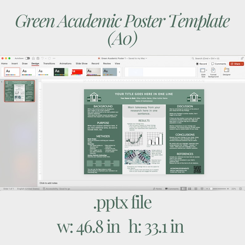Powerpoint Template, Academic Poster Template, Medical Poster, Research ...