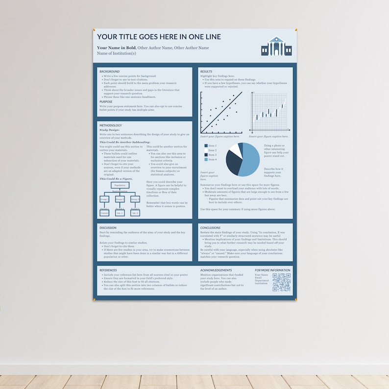 Scientific Conference Poster Template, Academic Research (PPTX Digital ...
