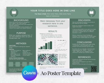 Scientific Conference Poster Template Canva to Present Your Study in ...