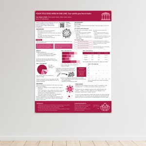 Red Pink Vertical Academic Poster Template A0, Powerpoint Template for ...