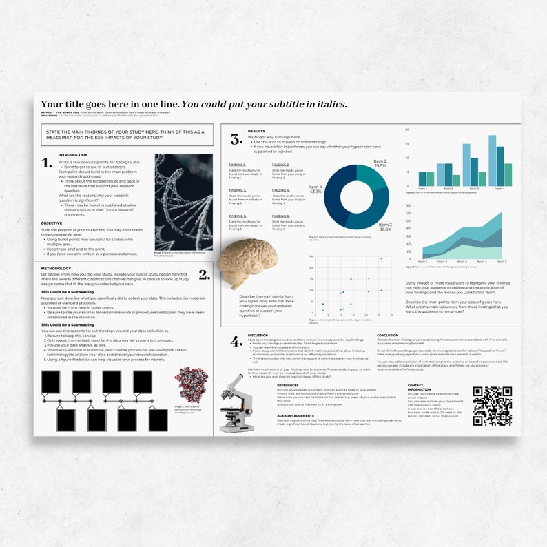 Modern Academic Poster Template A0, Scientific Conference Powerpoint ...