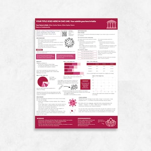 Red Pink Vertical Academic Poster Template A0, Powerpoint Template for ...