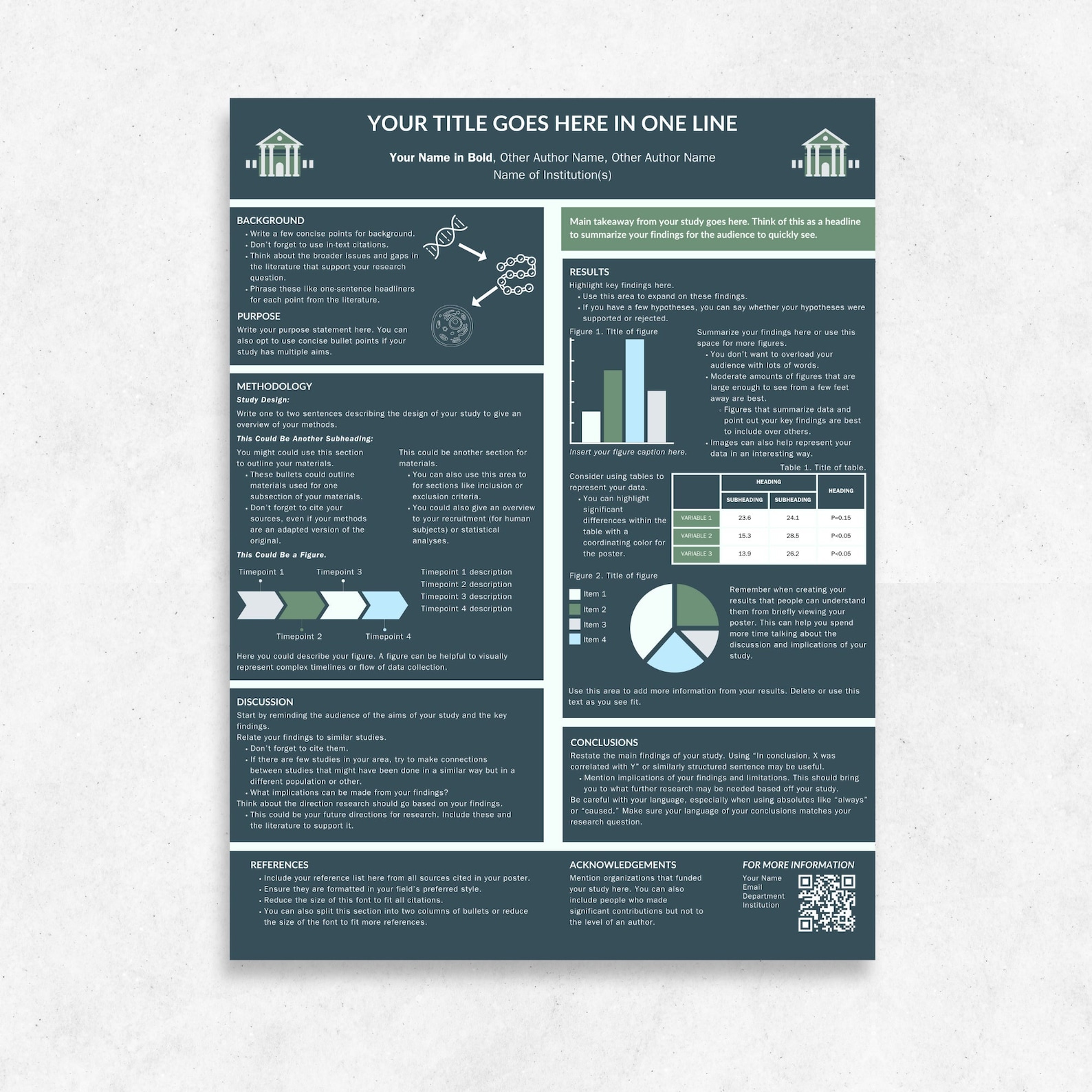 Scientific Poster Template Portrait, Powerpoint Template for Scientific ...