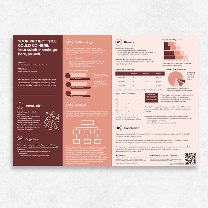 Pink Mauve Academic Poster Template, Research Conference (PPTX) - Etsy