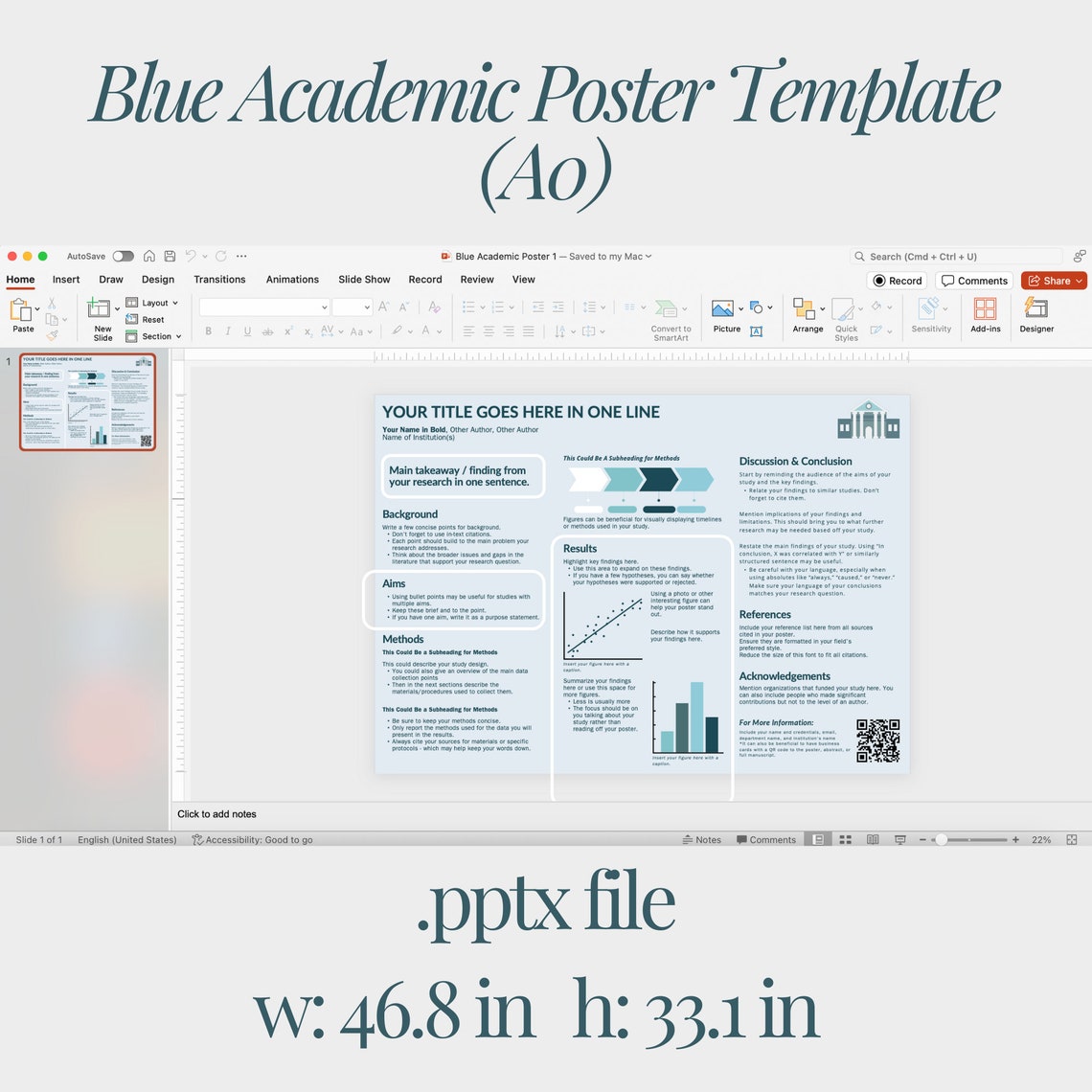 Powerpoint Template, Academic Poster Template, Medical Poster, Research ...
