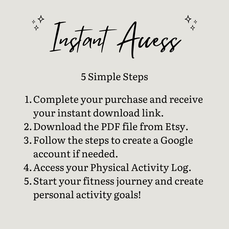 Physical Activity Log for Google Sheets, Digital Fitness Planner ...