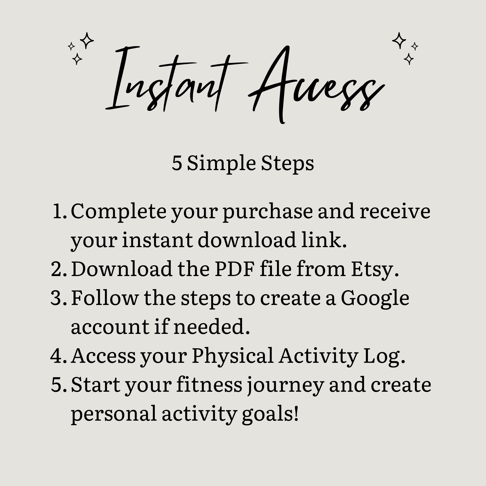 Physical Activity Log, Fitness Tracker Google Sheets (digital Download ...