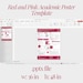 Red Pink Vertical Academic Poster Template A0, Powerpoint Template for ...