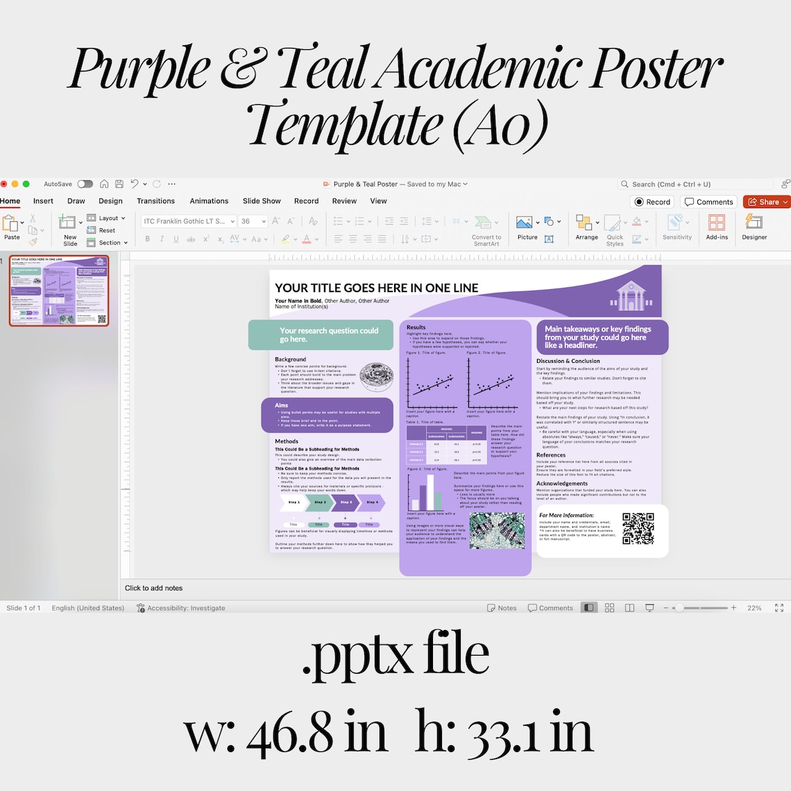 Purple Teal Academic Poster Template, Research Conference Presentation ...