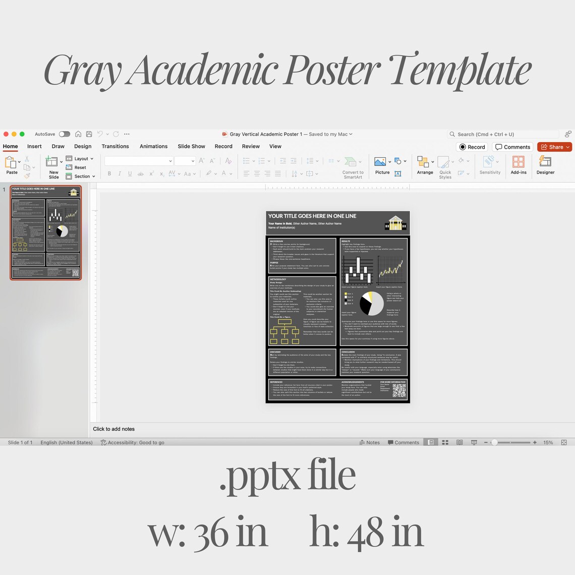 Powerpoint Template, Academic Poster Template, Medical Poster, Research ...