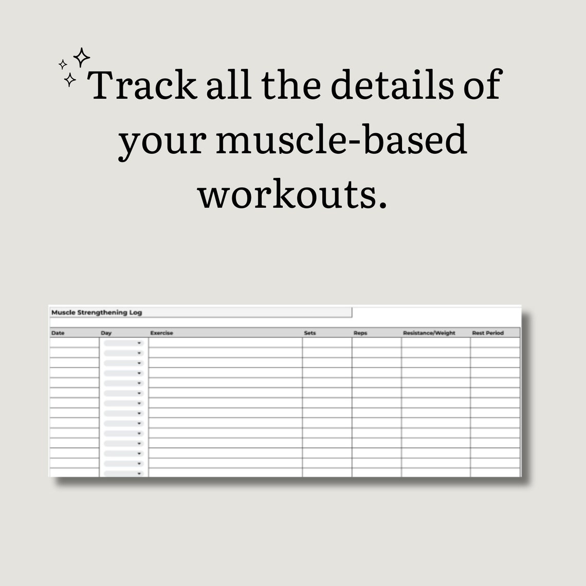 Physical Activity Log & Tracker Google Sheets (digital Download) - Etsy