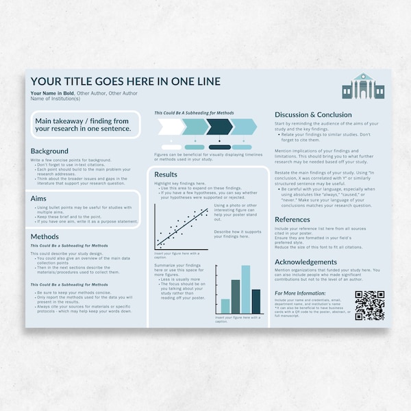 36x48 Research Poster Template - Etsy