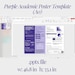 Purple Academic Poster Template A0, Powerpoint Template for Scientific ...
