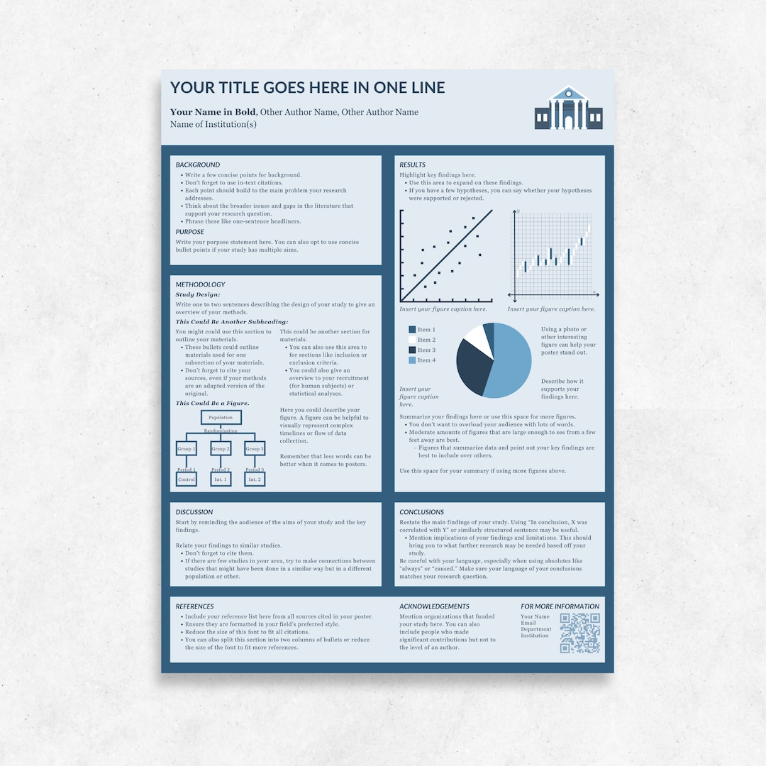 Scientific Conference Poster Template, Academic Research (PPTX Digital ...
