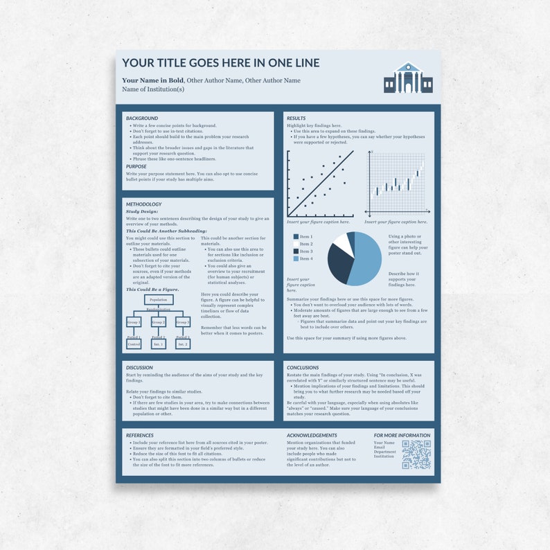 Scientific Conference Poster Template, Academic Research (PPTX Digital ...