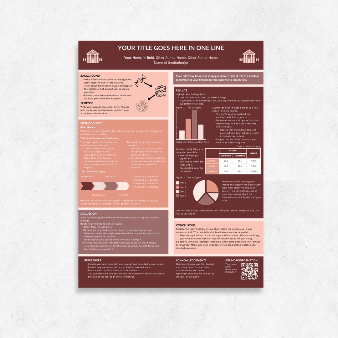 Pink Mauve Vertical Poster Template A0, Powerpoint Template for ...