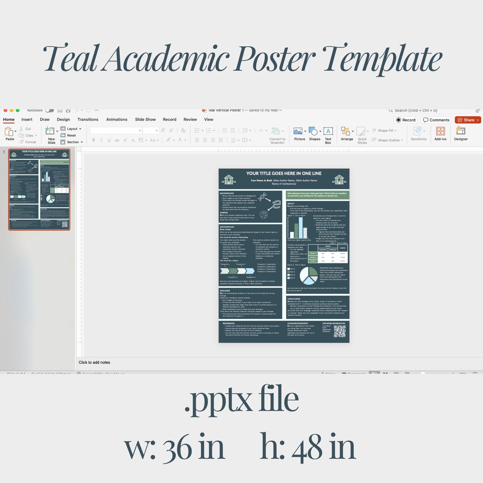 Scientific Poster Template Portrait, Powerpoint Template for Scientific ...