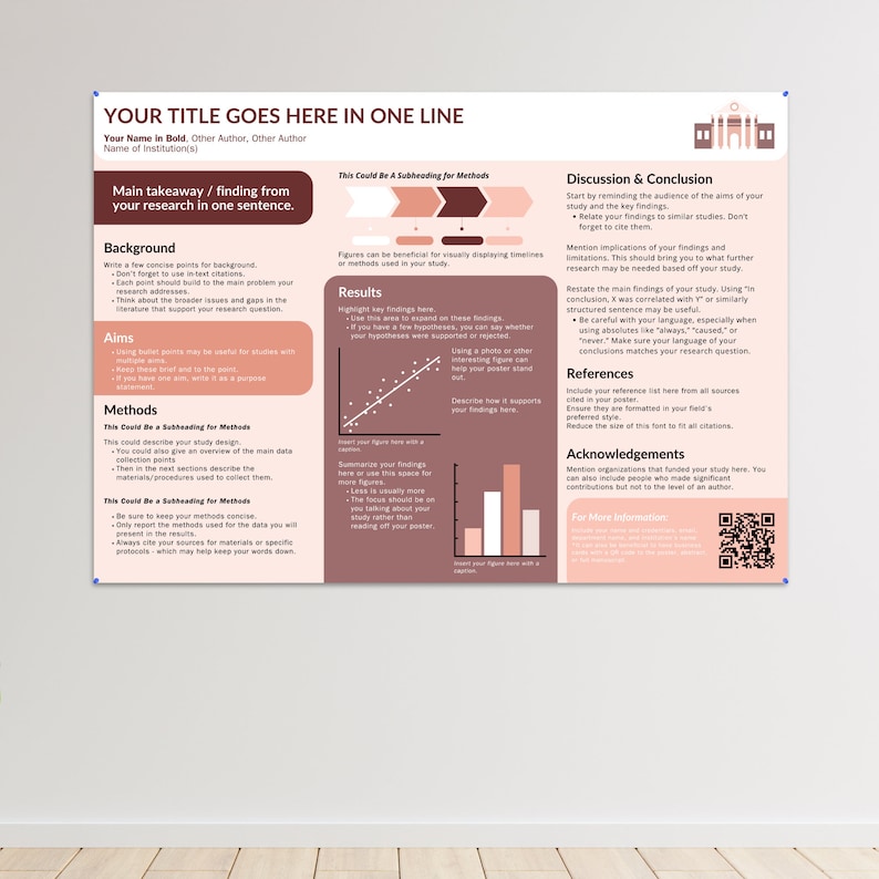 Pink Mauve Academic Poster Template A0, Powerpoint Template for ...