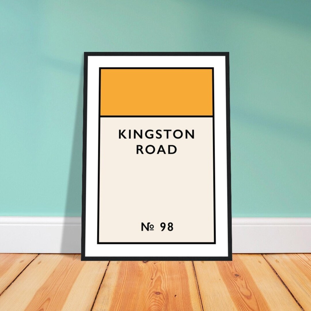 Customised Monopoly-style Address Poster Personalised Home Decor ...