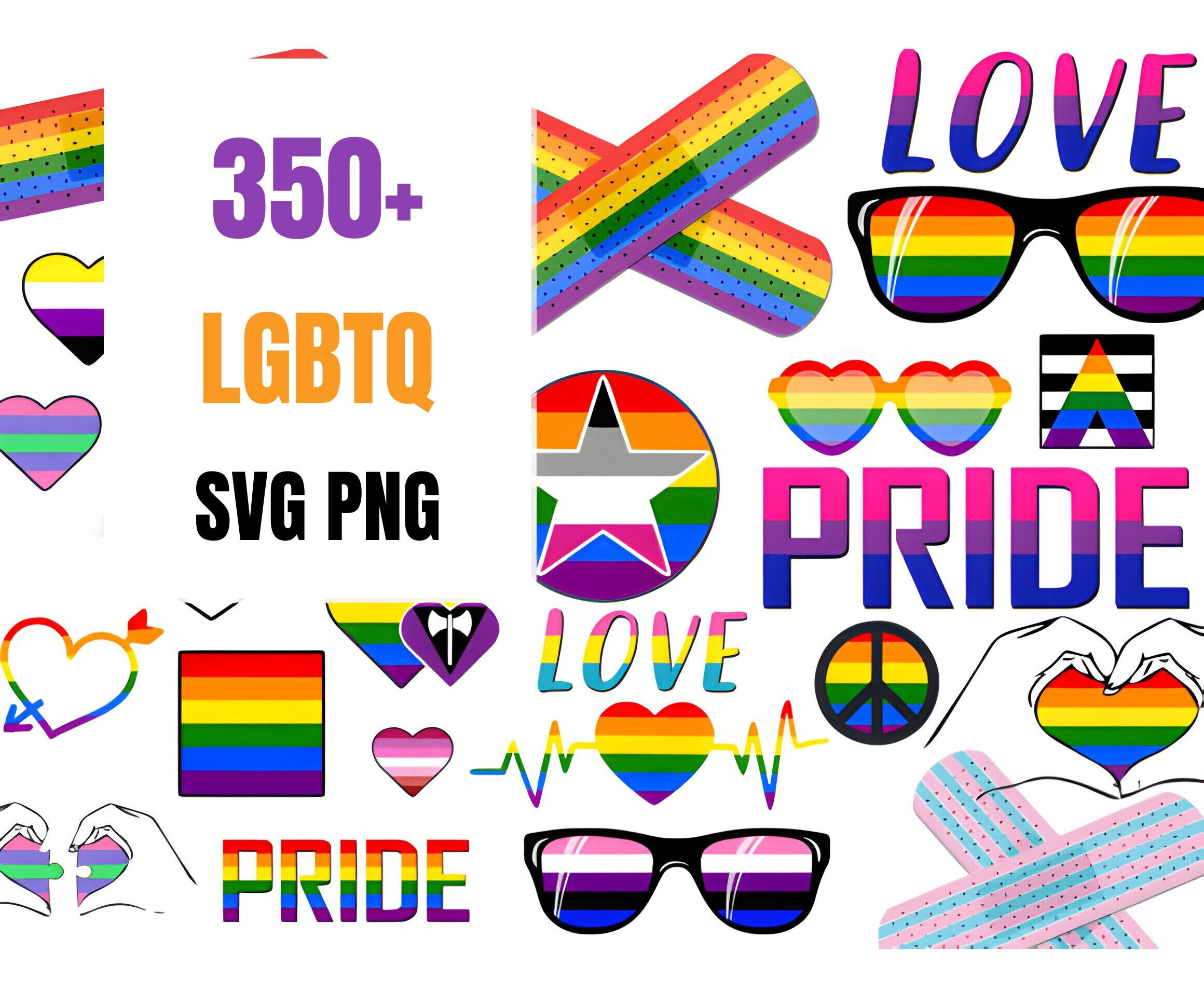 300 LGBTQ Svg Bundle, LGBT Svg, Pride Svg, Gay Pride Png, Lgbt Quotes ...