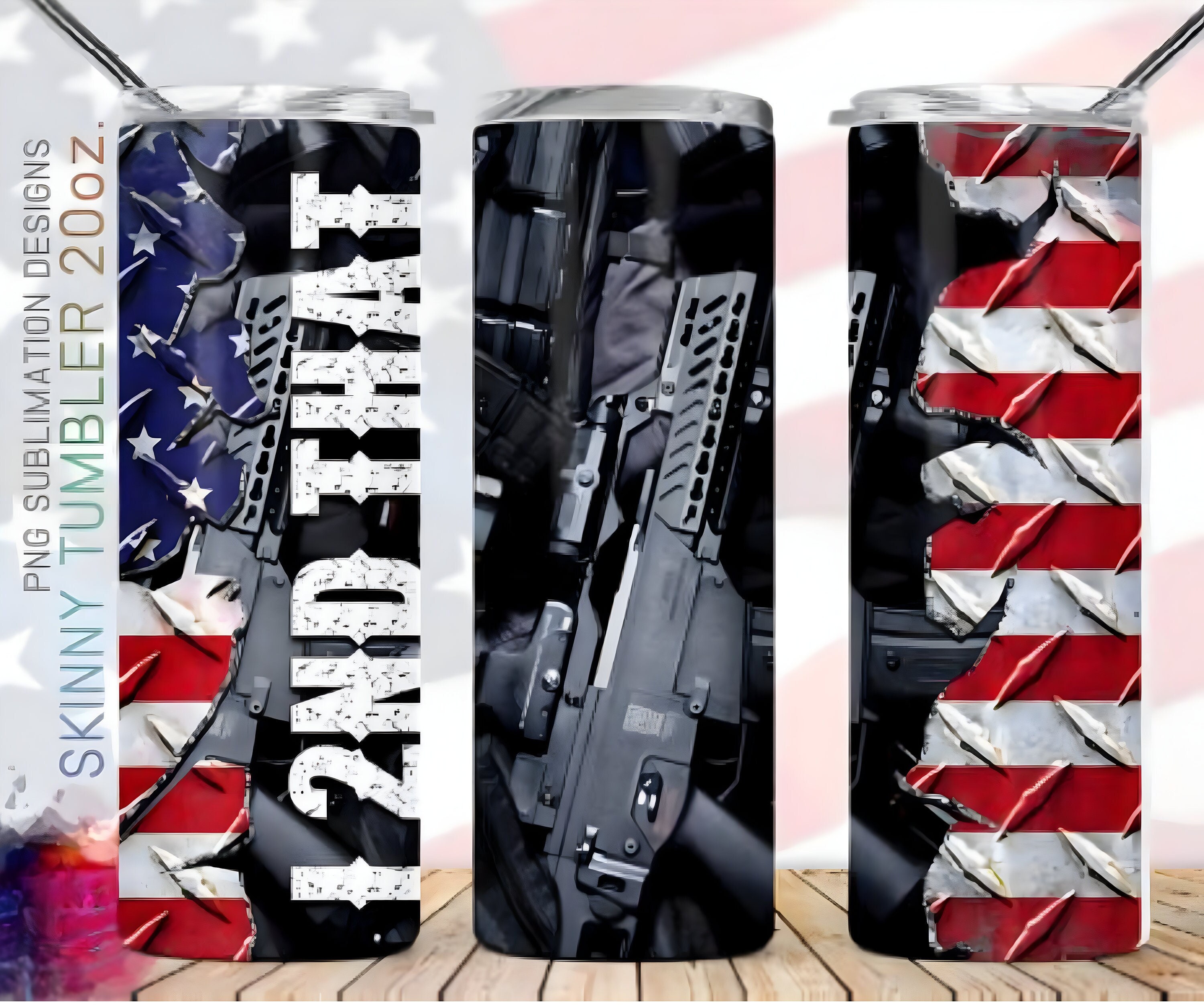 2nd Amendment Tumbler Wrap, 20 Oz Skinny Tumbler, Sublimation Design ...