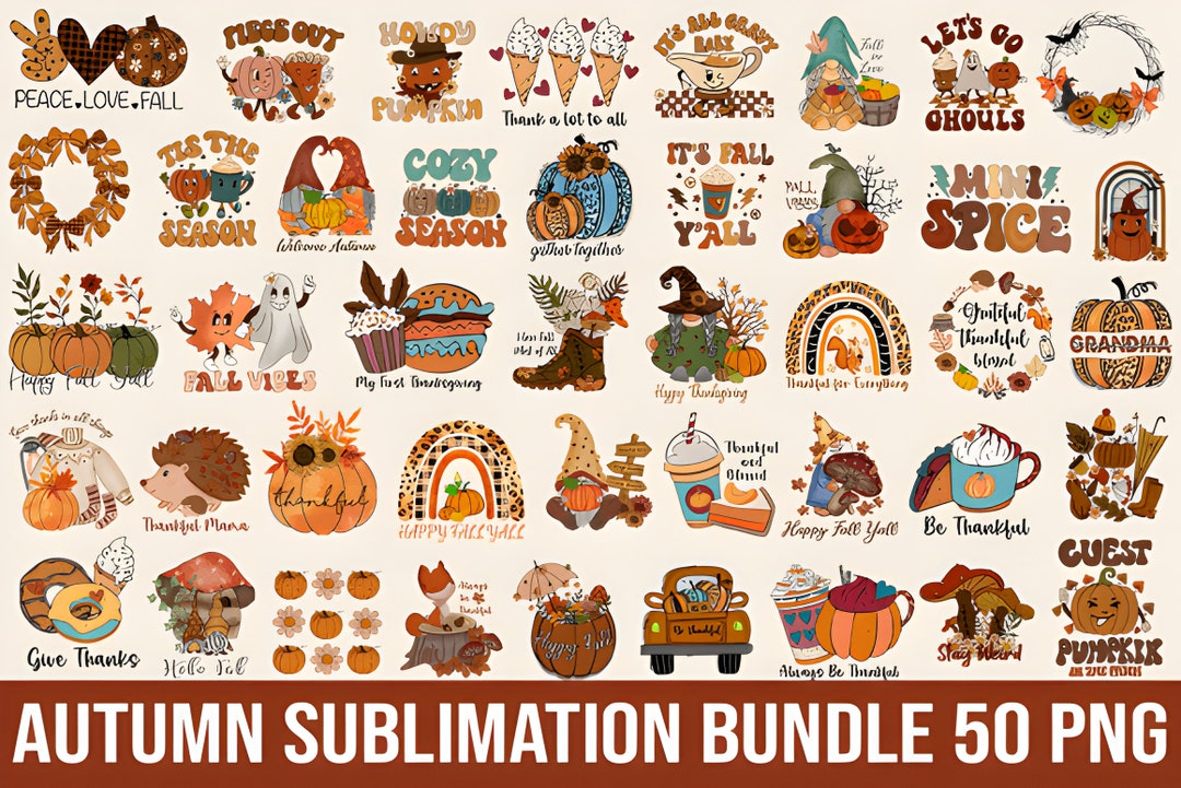 Autumn Svg Bundle, Fall Png Bundle, Thanksgiving Png, Fall Png, Autumn ...