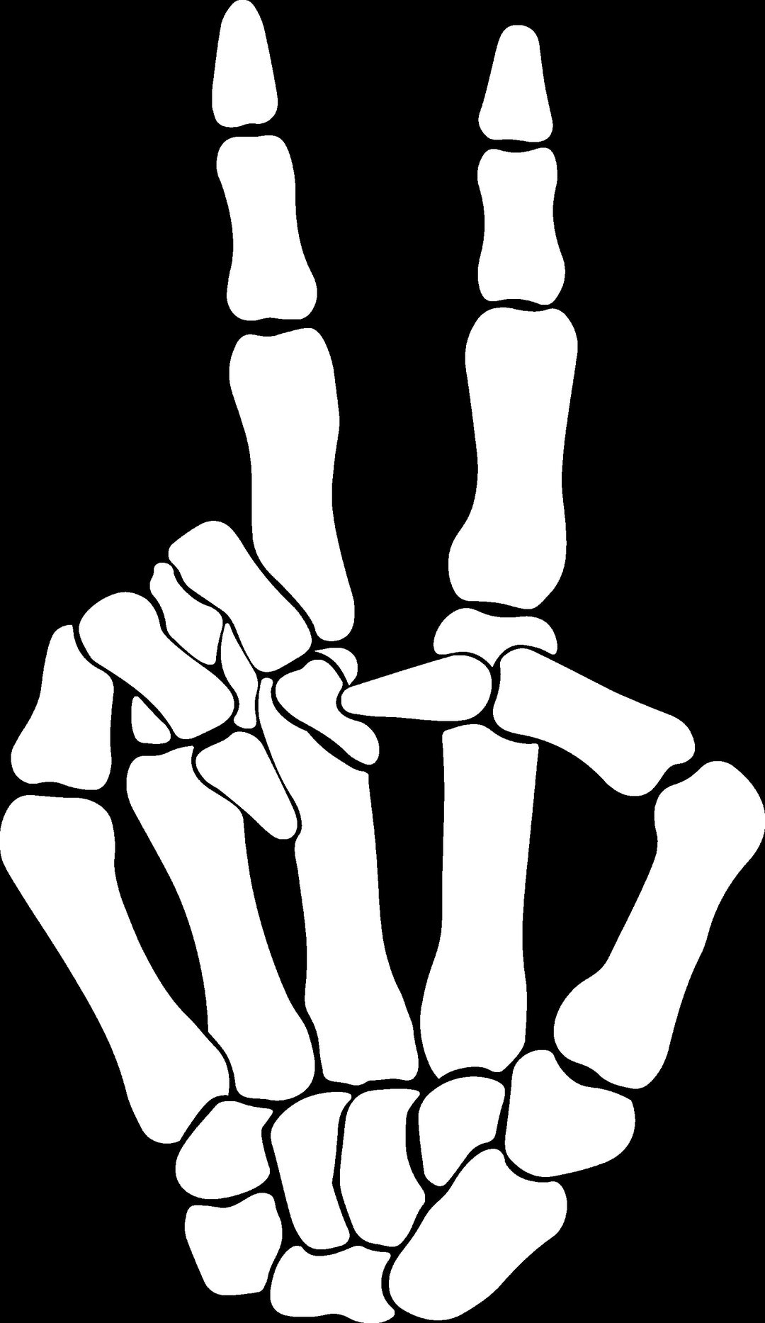 Skeleton Hand Sign, Skeleton Sign Stickers, Decals Instant Download SVG ...