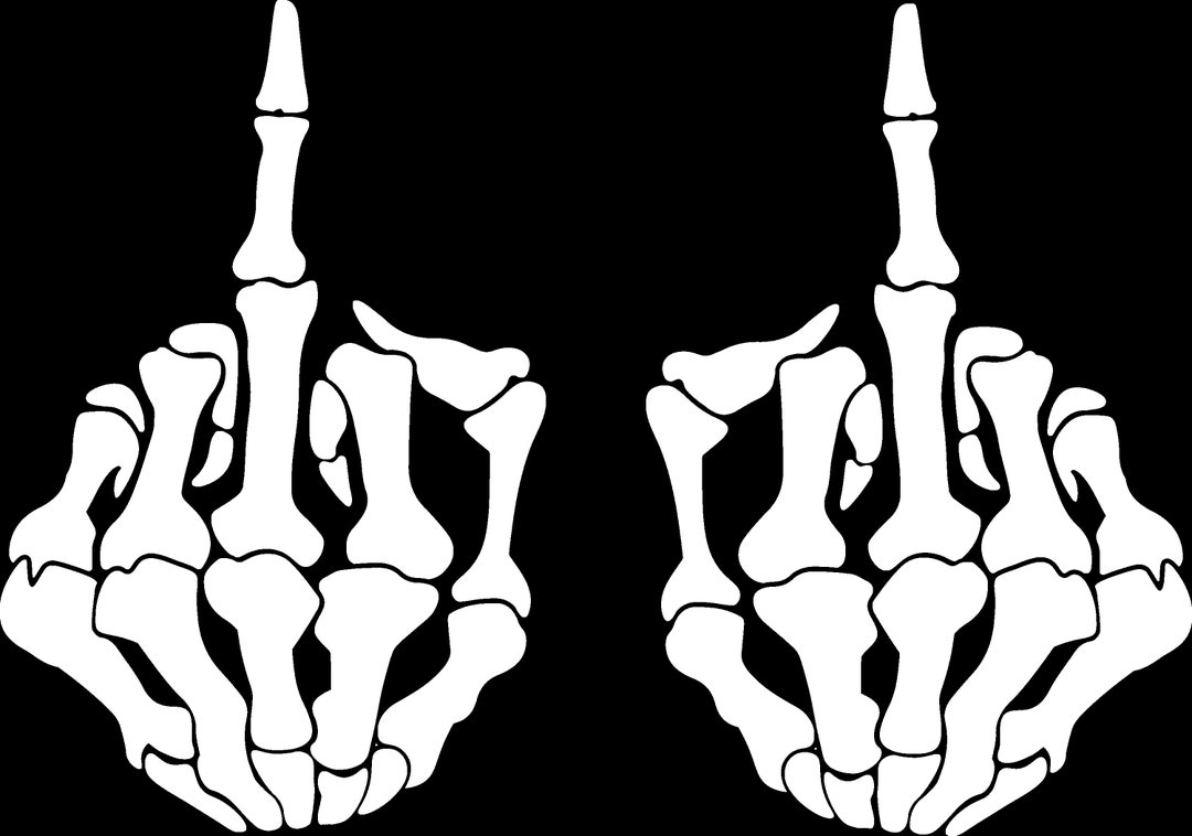 Middle Finger Skeleton SVG Download, Skeleton Middle Finger Instant ...