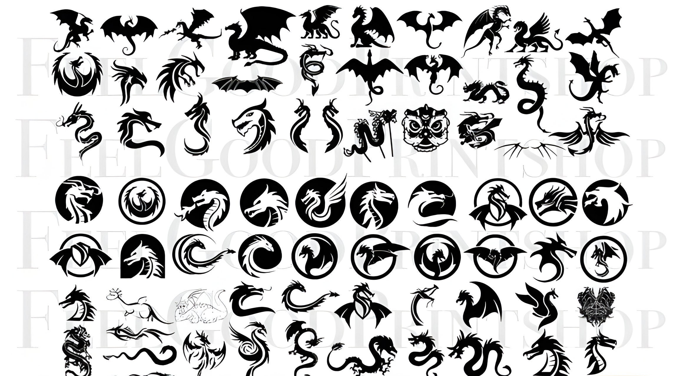 Dragon Bundle Svg, Dragon Svg, Dragon Cut File, Dragons Head, Dragon ...