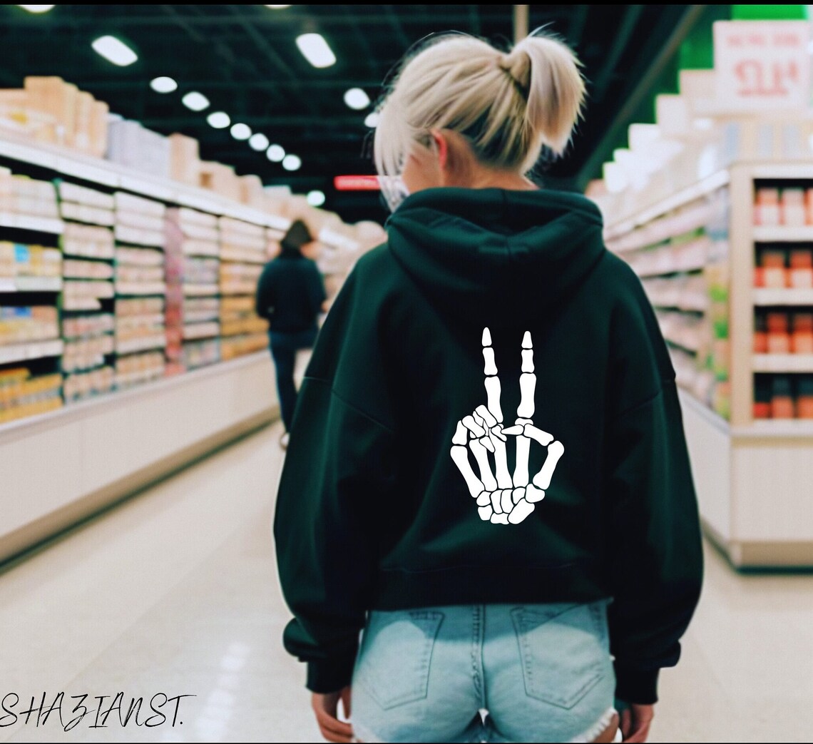 Skeleton Hand Sign Skeleton Sign Stickers Decals Instant - Etsy